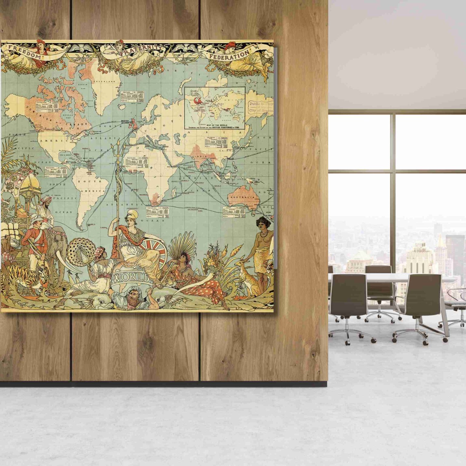 Canvas Print – Maps 1009 › Wallpaper & Carpets Distributors